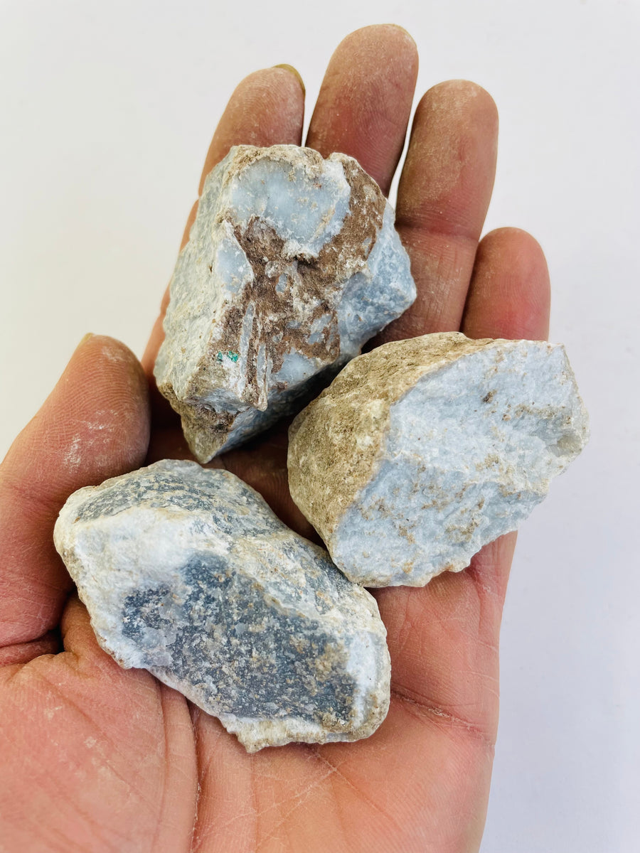 1 x Raw Angelite Natural Crystal RW13 – Crystal King Australia