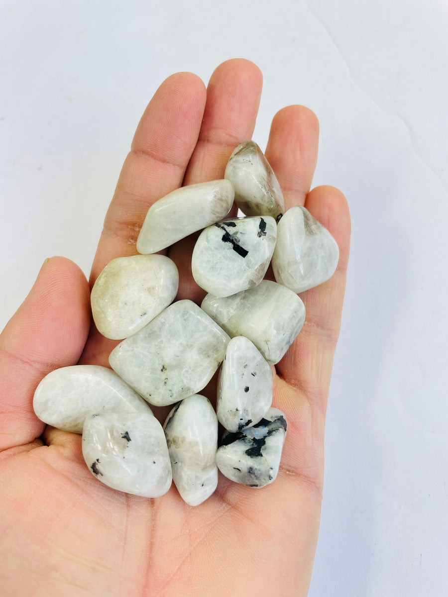 Moonstone tumbled stone crystal/ mineral x 1 TB022 – Crystal King Australia