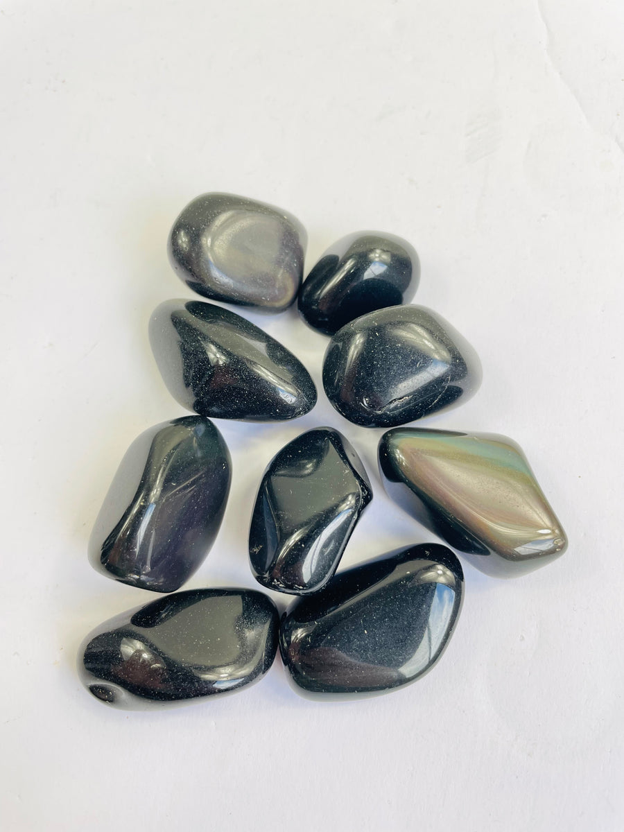 Rainbow Obsidian Tumbled Stone TB090 x 1 – Crystal King Australia