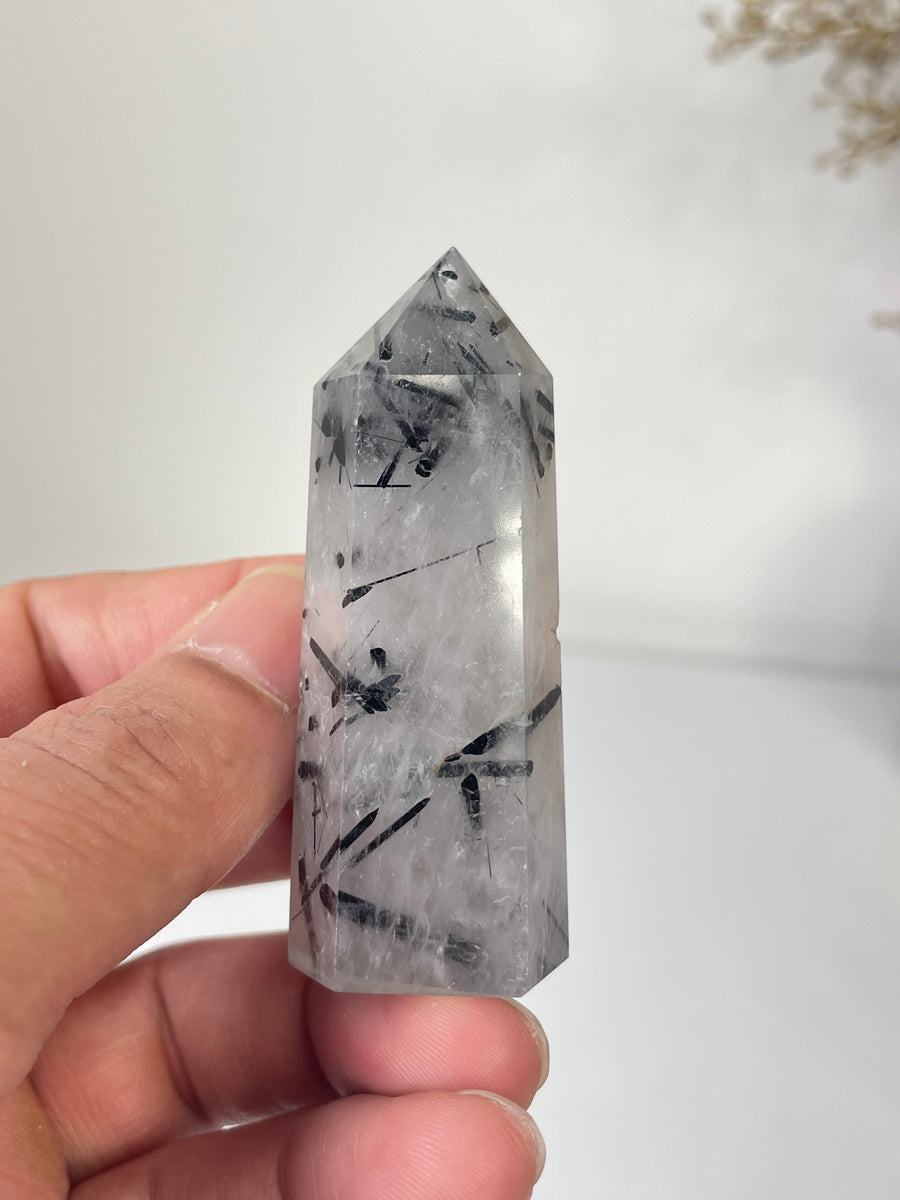 Tourmaline in Quartz Tower High Grade T060a – Crystal King Australia