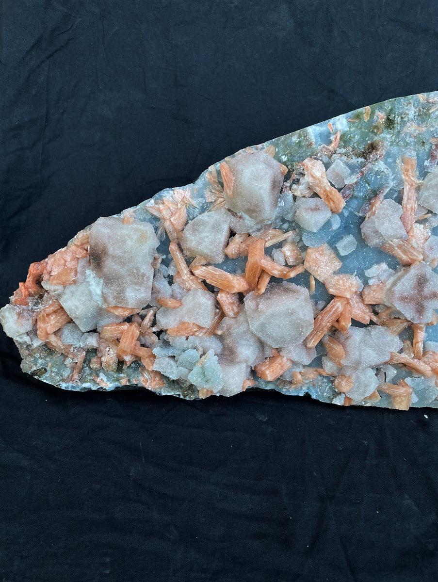 XX-Large Blue Chalcedony with Stilbite & Apophyllite Cluster (30kg) AP ...