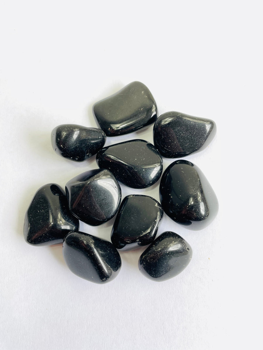 Black Obsidian Tumbled Stones TB046 x 1 – Crystal King Australia