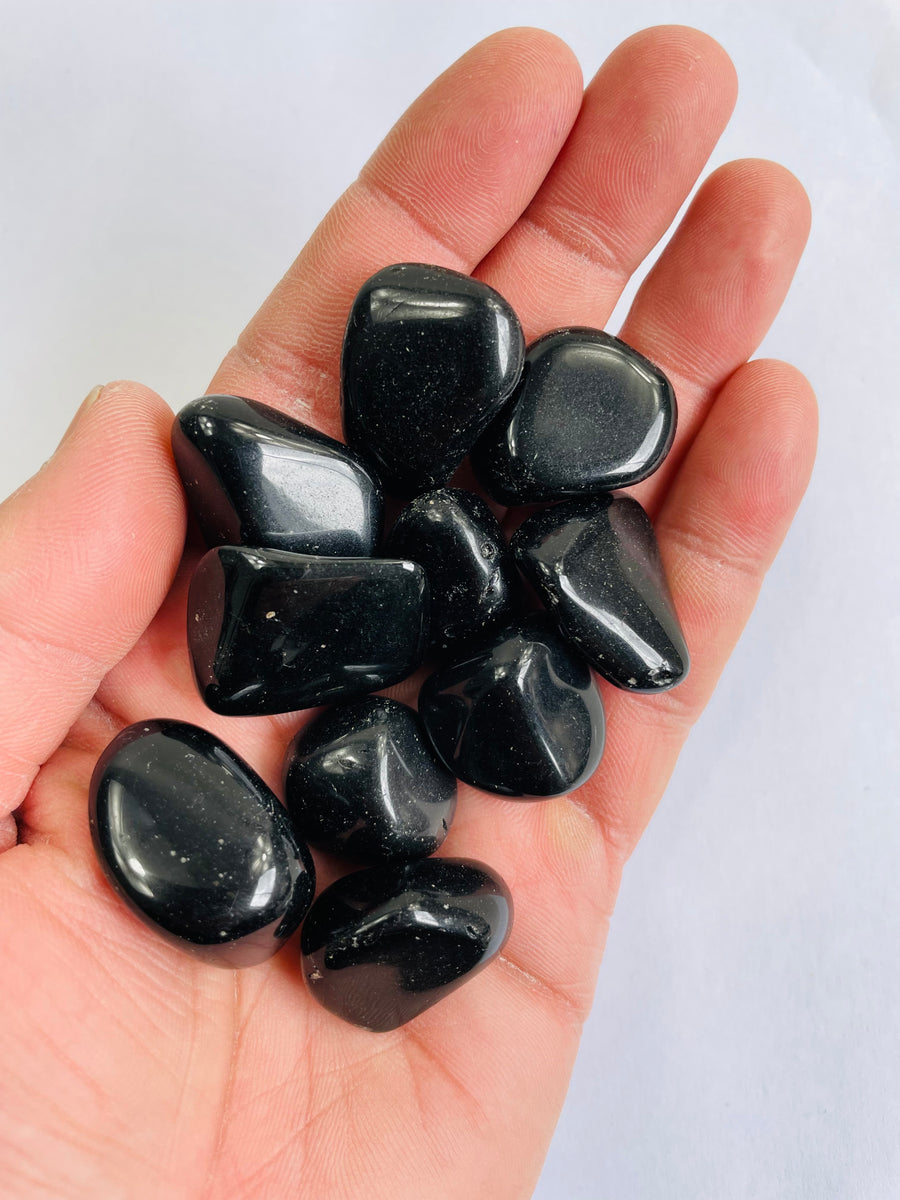 Black Obsidian Tumbled Stones TB046 x 1 – Crystal King Australia