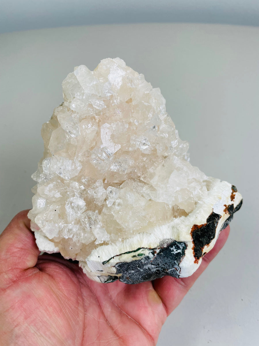 Pink Apophyllite Crystal Cluster AP303a – Crystal King Australia