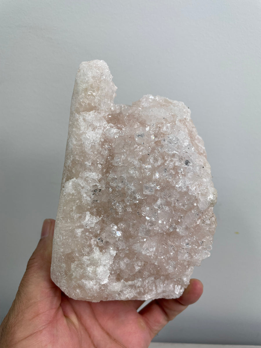 Light Pink Apophyllite Crystal Cluster AP376a – Crystal King Australia