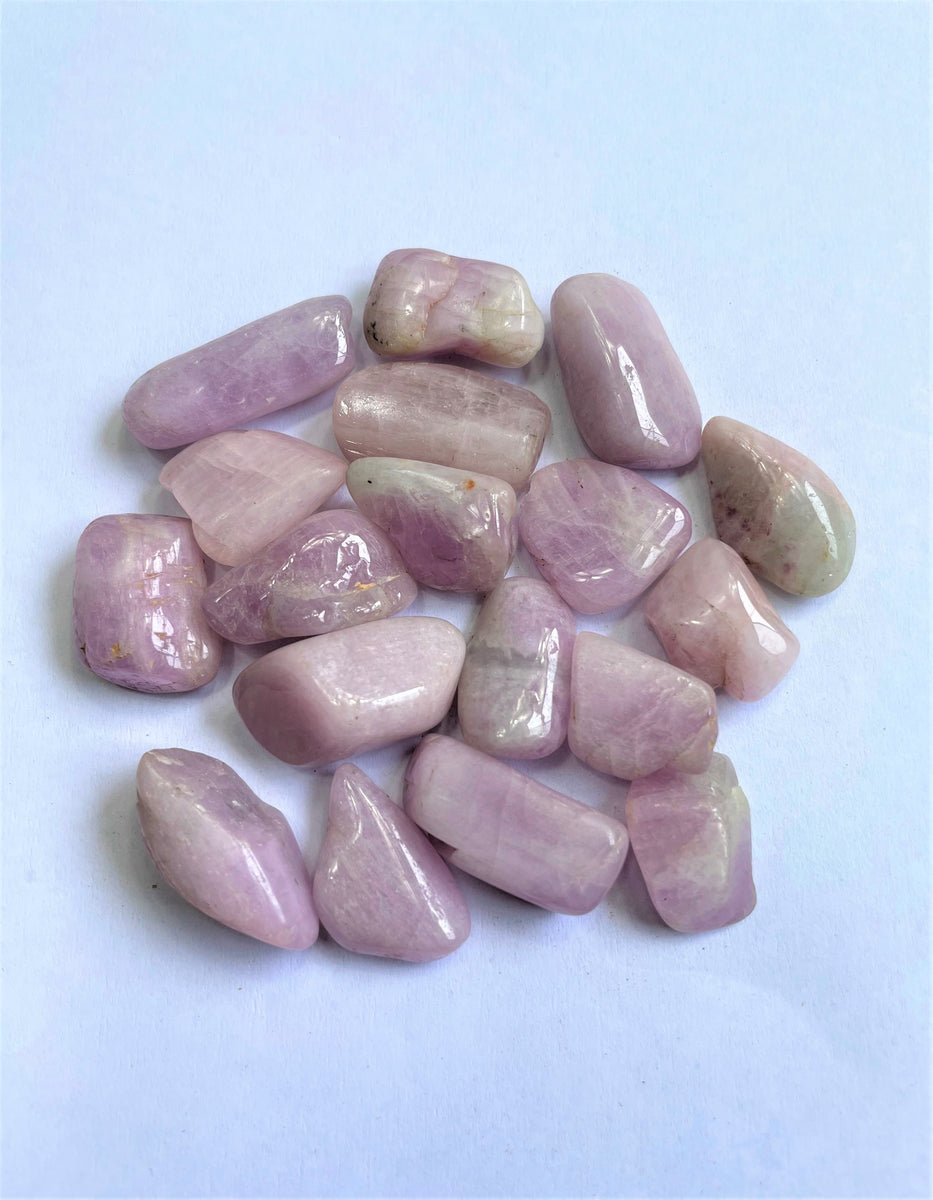 Pink Kunzite Tumbled Stones TB078 x 1 – Crystal King Australia