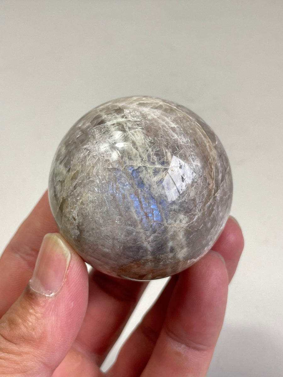 Moonstone with Sunstone Crystal Sphere S124 – Crystal King Australia