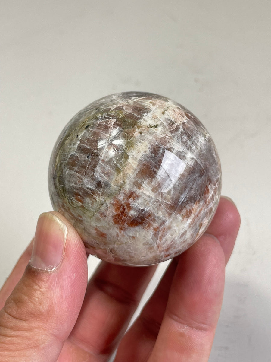 Moonstone with Sunstone Crystal Sphere S121 – Crystal King Australia