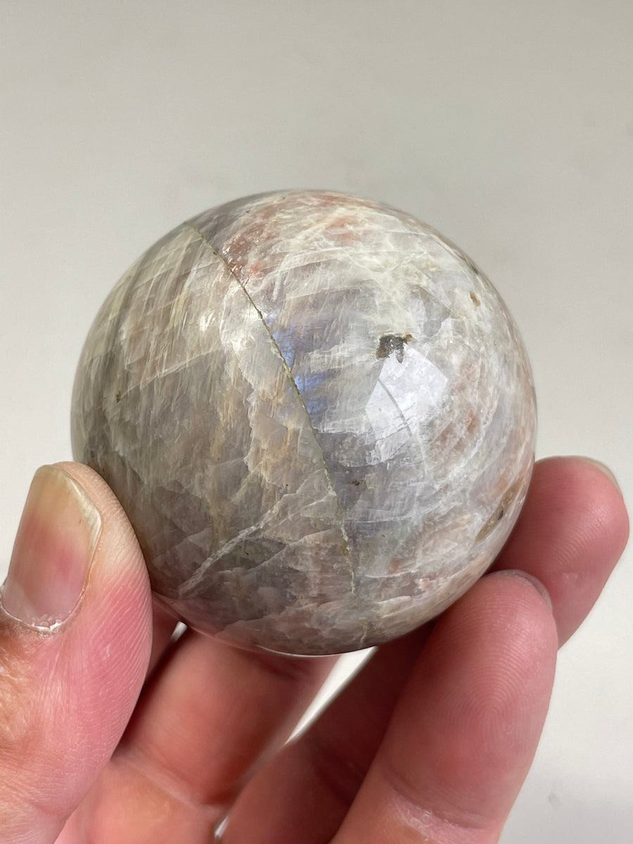 Moonstone with Sunstone Crystal Sphere S122 – Crystal King Australia
